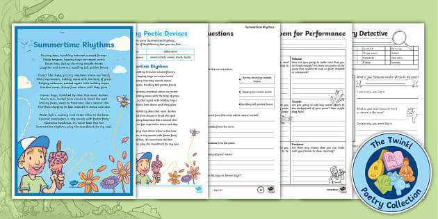 Summertime Rhythms Summer Free Verse Imagery Poem For KS2 Summertime Rhythms Summer Free Verse Imagery Poem For KS2